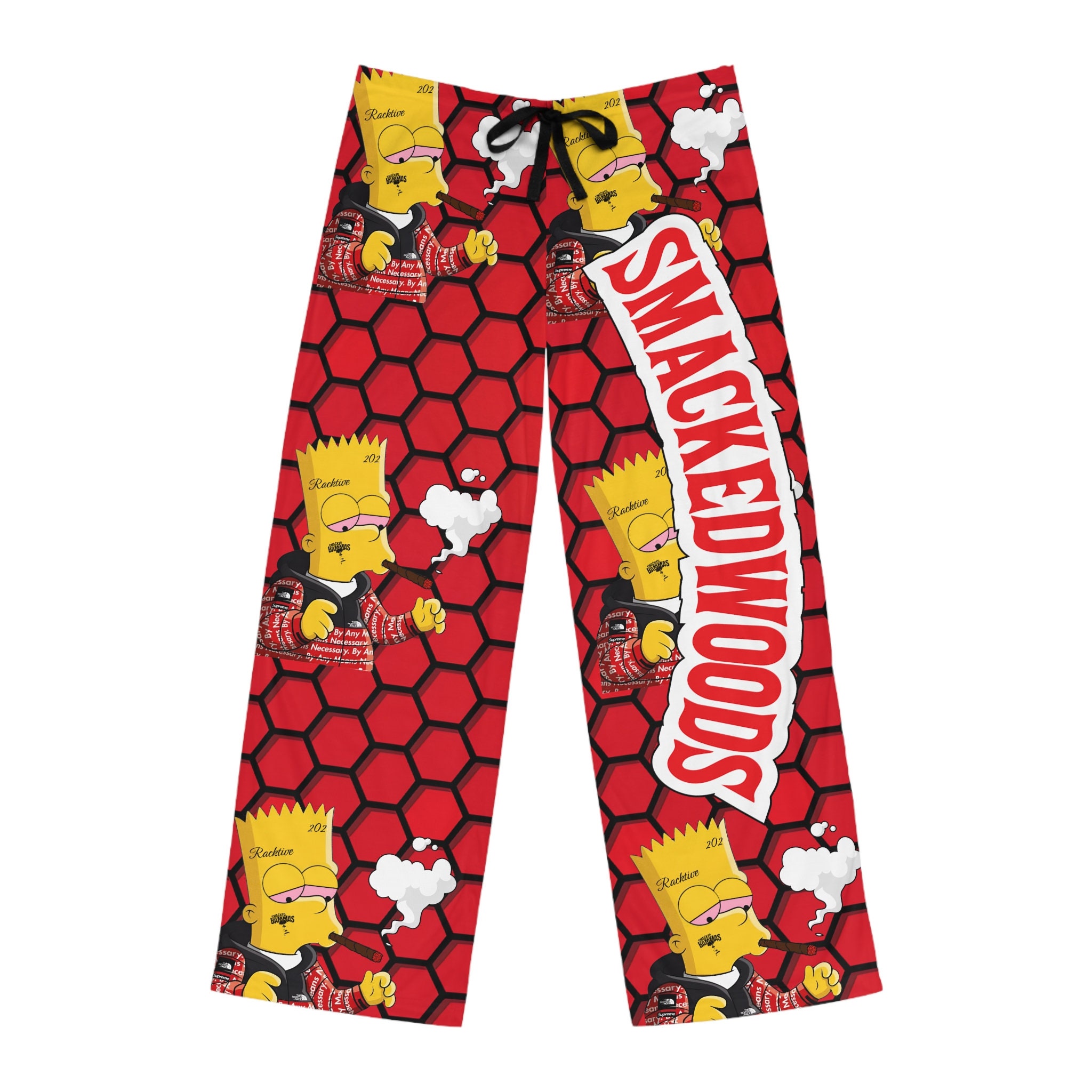 Bart Simpson Pajama Pants, Funny Weed Pajama Pants, Stoner Pants ...