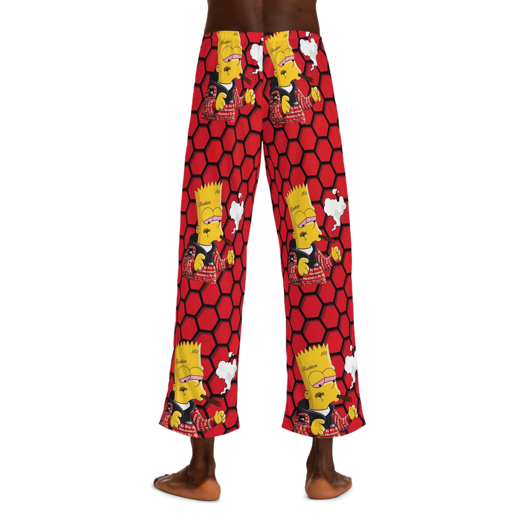 Bart Simpson Pajama Pants, Funny Weed Pajama Pants, Stoner Pants ...