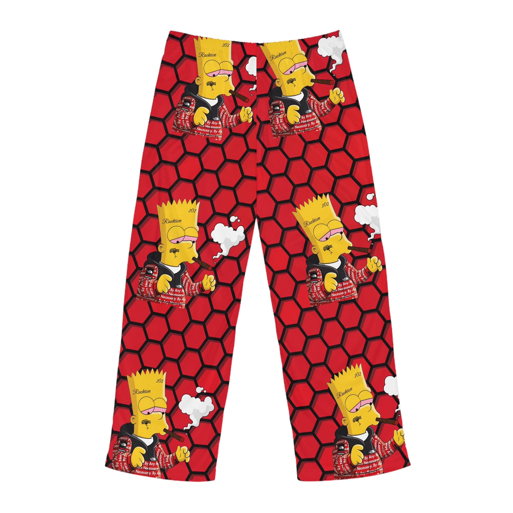 Bart Simpson Pajama Pants, Funny Weed Pajama Pants, Stoner Pants ...