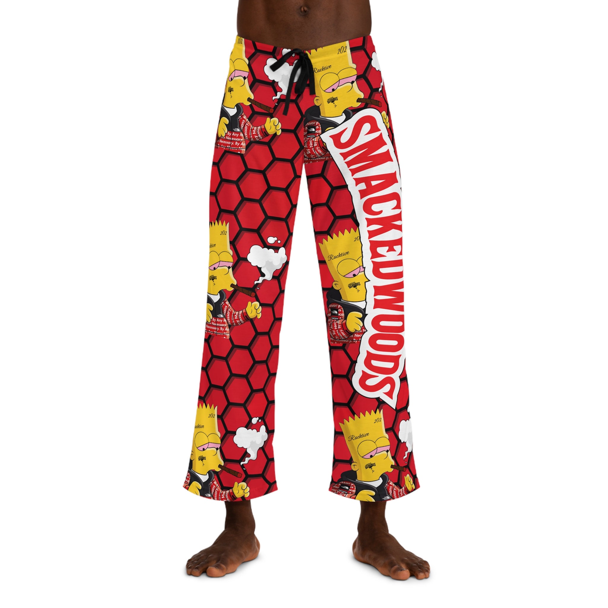 Bart Simpson Pajama Pants, Funny Weed Pajama Pants, Stoner Pants ...