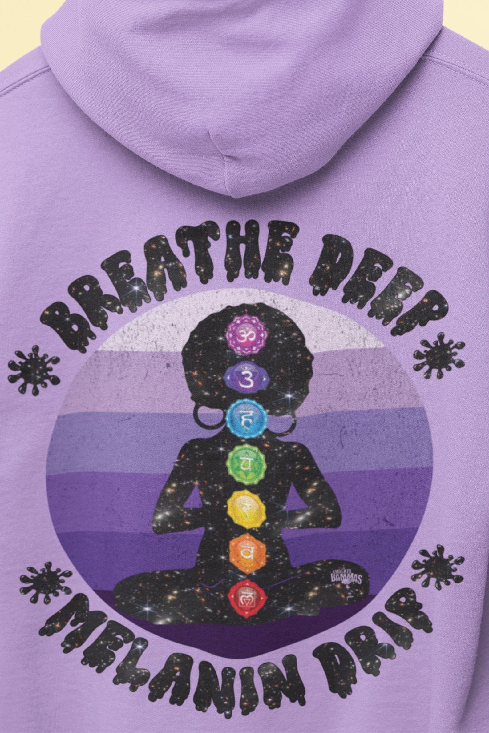 Breath Deep Afro Galaxy Chakra Women's Hoodie Gifts for Her Black Queen ...