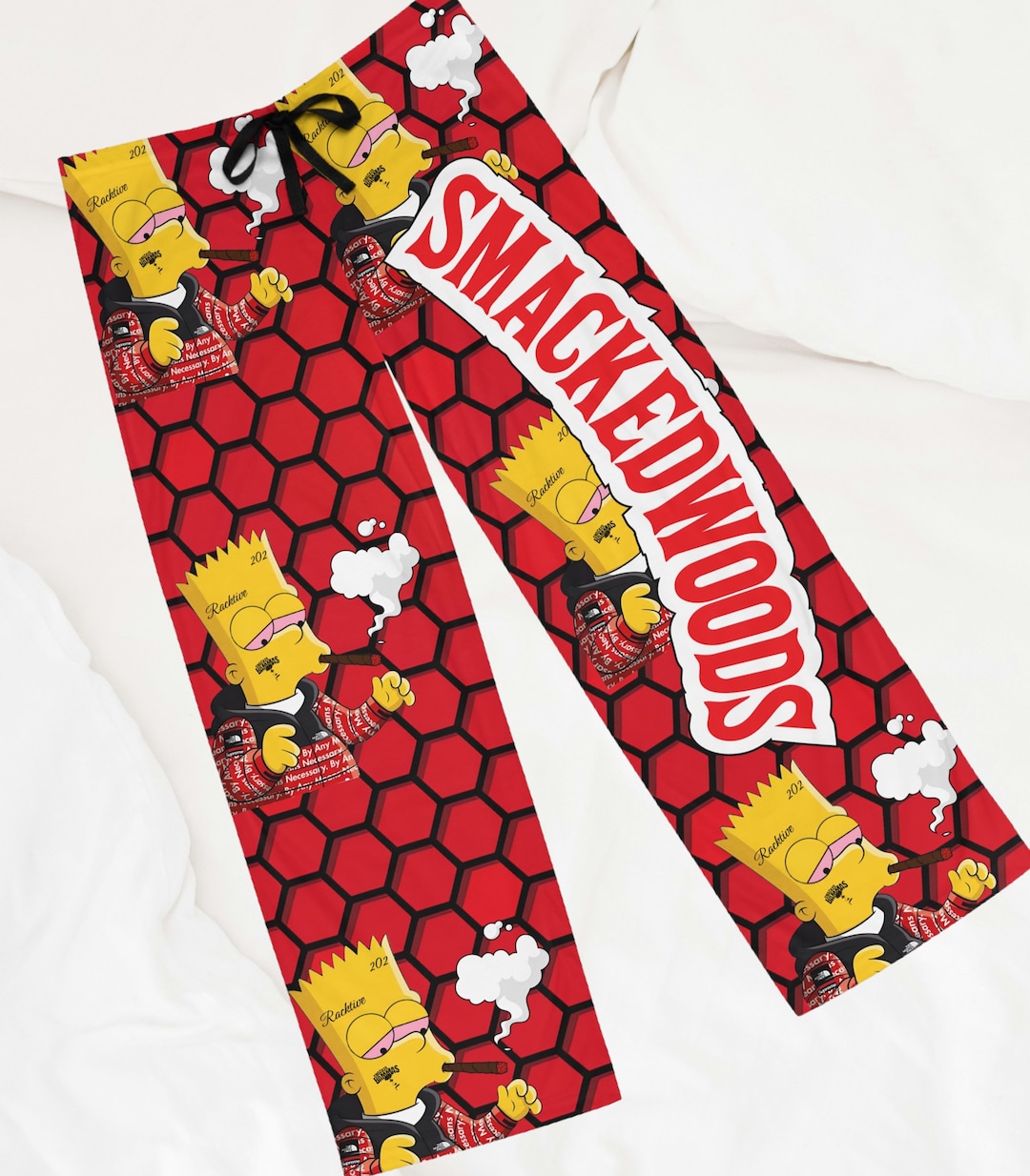 Bart Simpson Pajama Pants, Funny Weed Pajama Pants, Stoner Pants ...
