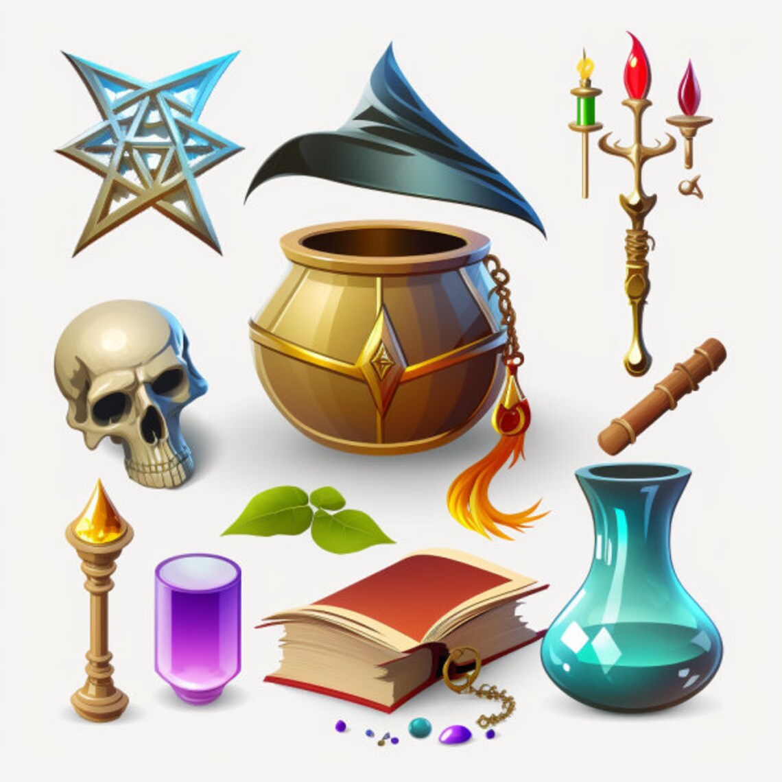 Witchraft Pagan Wicca Clipart SVG and PNG Instant Downloads - Etsy