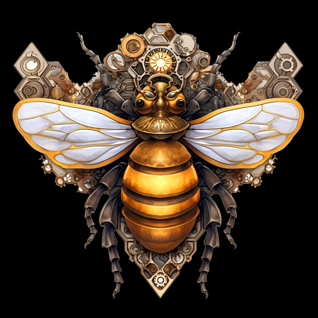 Steampunk Bee Clipart PNG and SVG Instant Digital Download for - Etsy ...