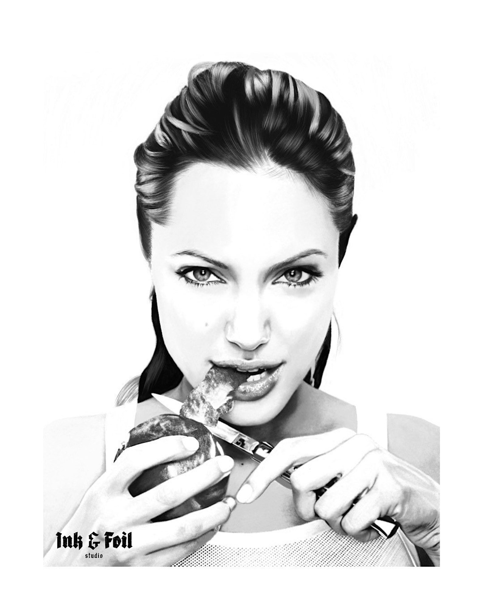 ANGELINA JOLIE Heavyweight A4 Art Print - Etsy