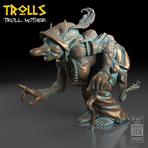 Troll Mother, Female Troll, Fantasy Tabletop RPG Miniature - Etsy