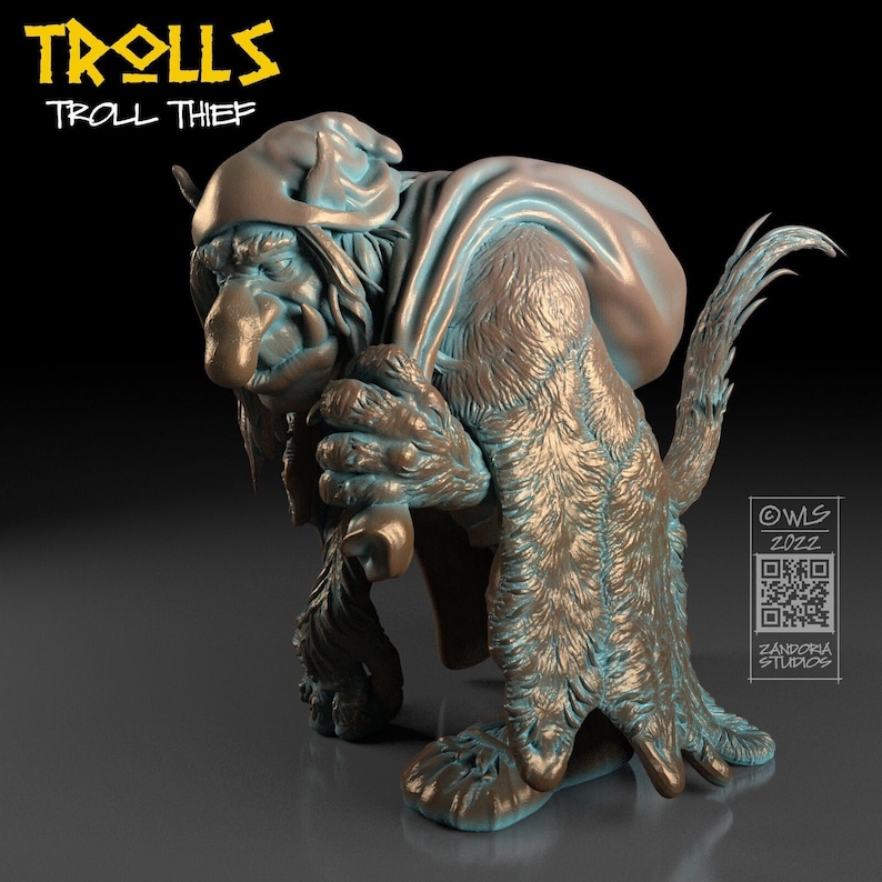 Troll Thief Tabletop RPG Miniature unpainted - Etsy