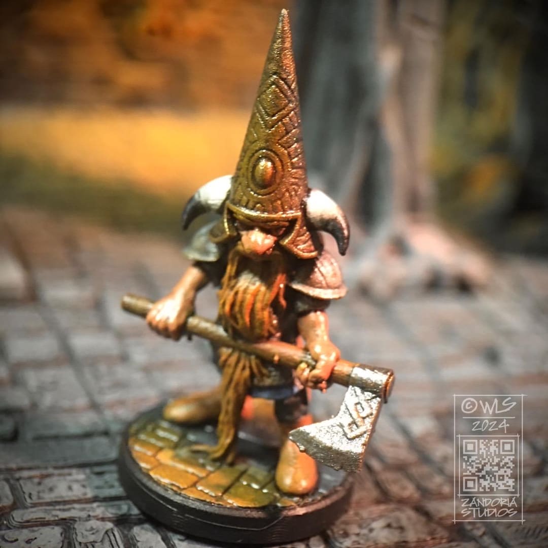 Gnome With Axe, Fantasy Tabletop RPG Miniature, Figurine or Statue - Etsy
