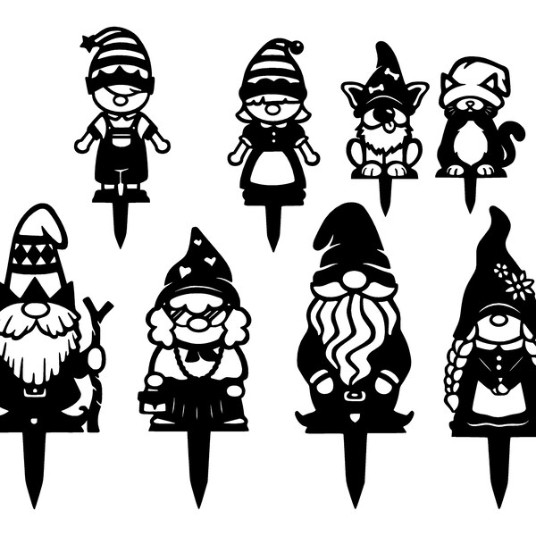 Dxf Files Yard Gnomes - Etsy