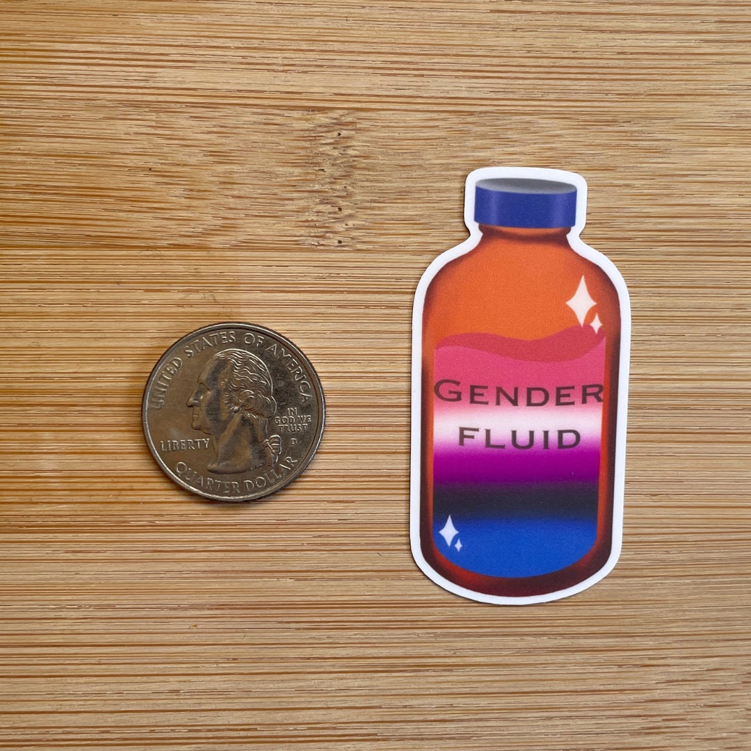 Gender Fluid Sticker LGBTQ Pride Flag Art Matte Sticker - Etsy