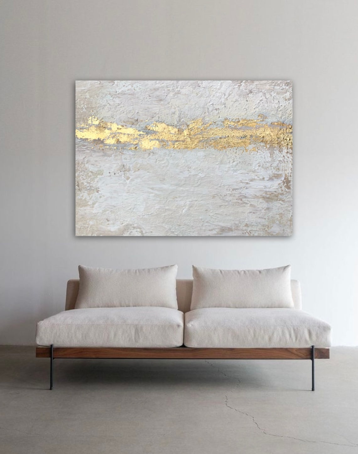 Beige abstract painting original gold abstract paintings gold | Etsy