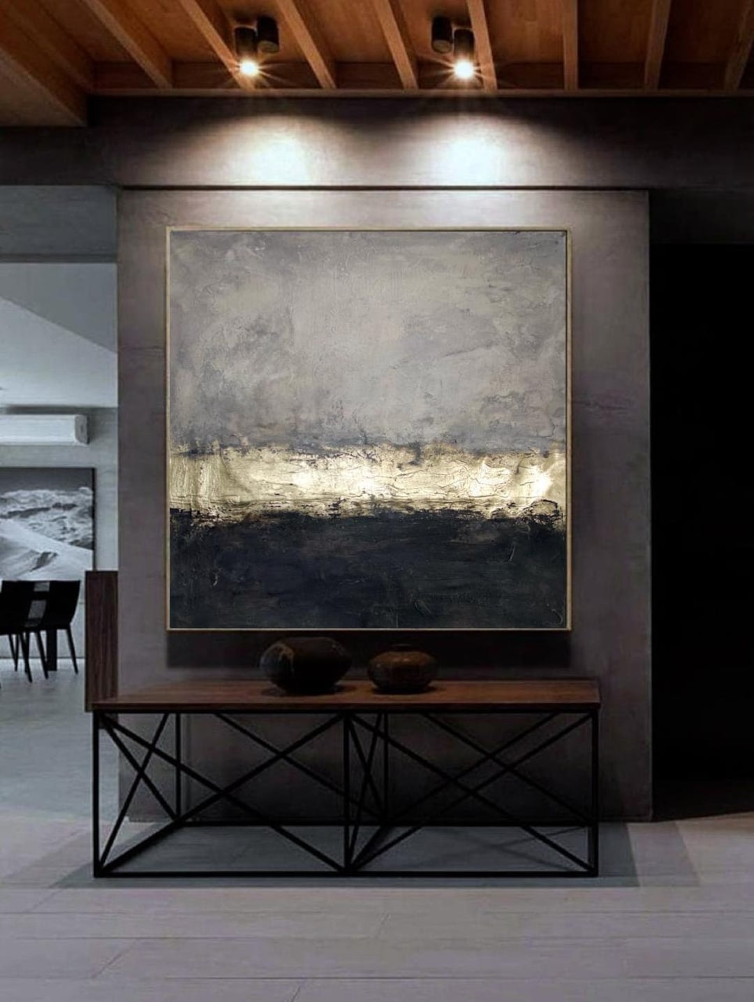 Extra Large Gold Leaf Art Abstract Original Art Textured Painting on ...