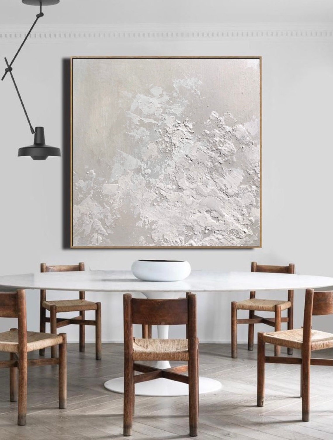 Extra Large Original Painting on Canvas White Abstract - Etsy