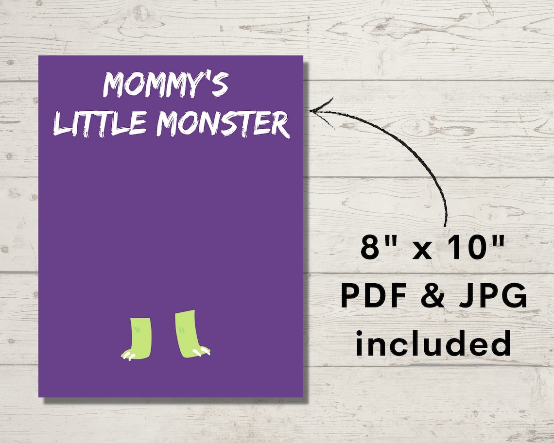 Mommy's Little Monster Handprint Art | Monster Handprint Printable ...