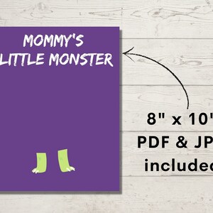 Mommy's Little Monster Handprint Art | Monster Handprint Printable ...