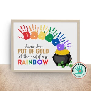 Rainbow Pot of Gold Handprint Art Craft | DIY St Patrick's Day Crafts ...