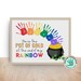 St Patrick's Day Rainbow Handprint Art Rainbow Handprint Craft Pot of ...