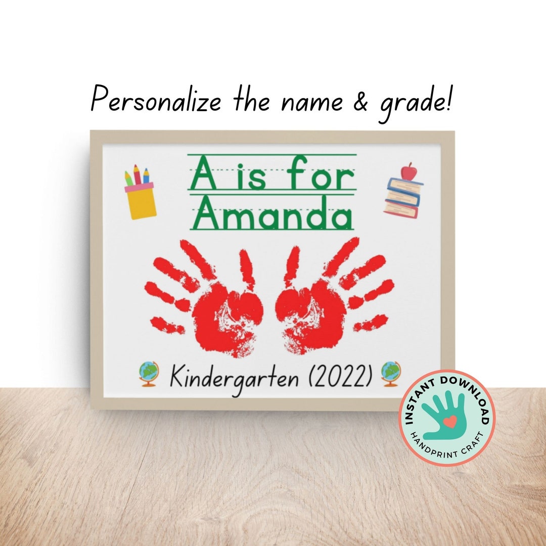 EDITABLE Personalized Name Handprint Art | Back to School | First Day ...