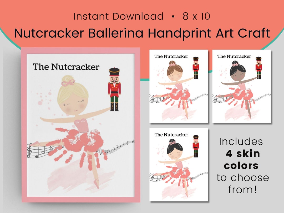 Nutcracker Ballerina Christmas Handprint Art | Christmas Crafts for ...