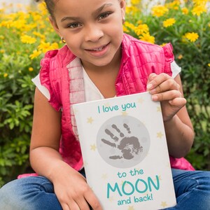 I Love You to the Moon and Back Valentine Handprint Art Craft | DIY ...