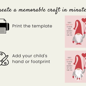 Valentine Gnome Handprint Art Craft | DIY Valentine Crafts for Kids ...