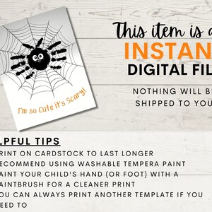 Halloween Spider Handprint Art | Cute Spider Handprint Printable Craft ...