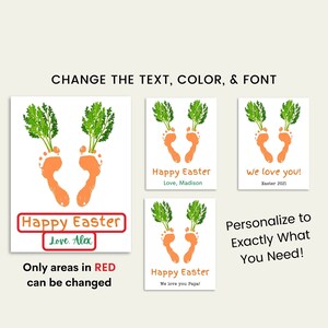 EDITABLE Easter Carrot Printable Handprint Art | DIY Easter Craft ...