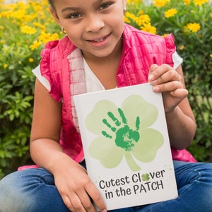 Cutest Clover in the Patch Shamrock Handprint Art Craft | DIY St ...
