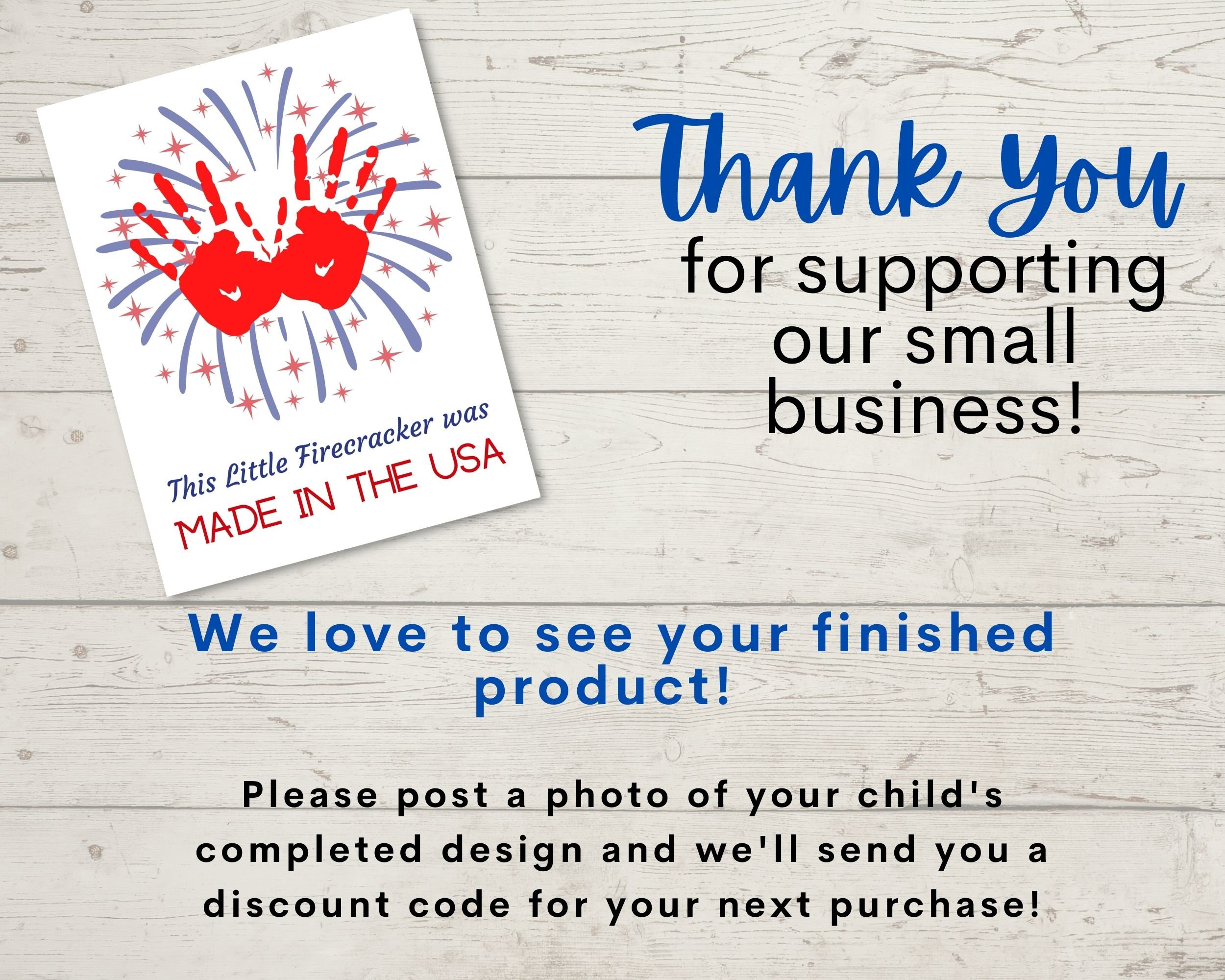 Firecracker Handprint Art Fireworks Made in the USA - Etsy