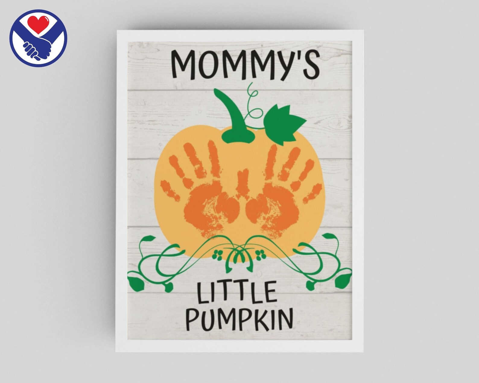 Halloween Mommy's Little Pumpkin Handprint Art Pumpkin Handprint ...