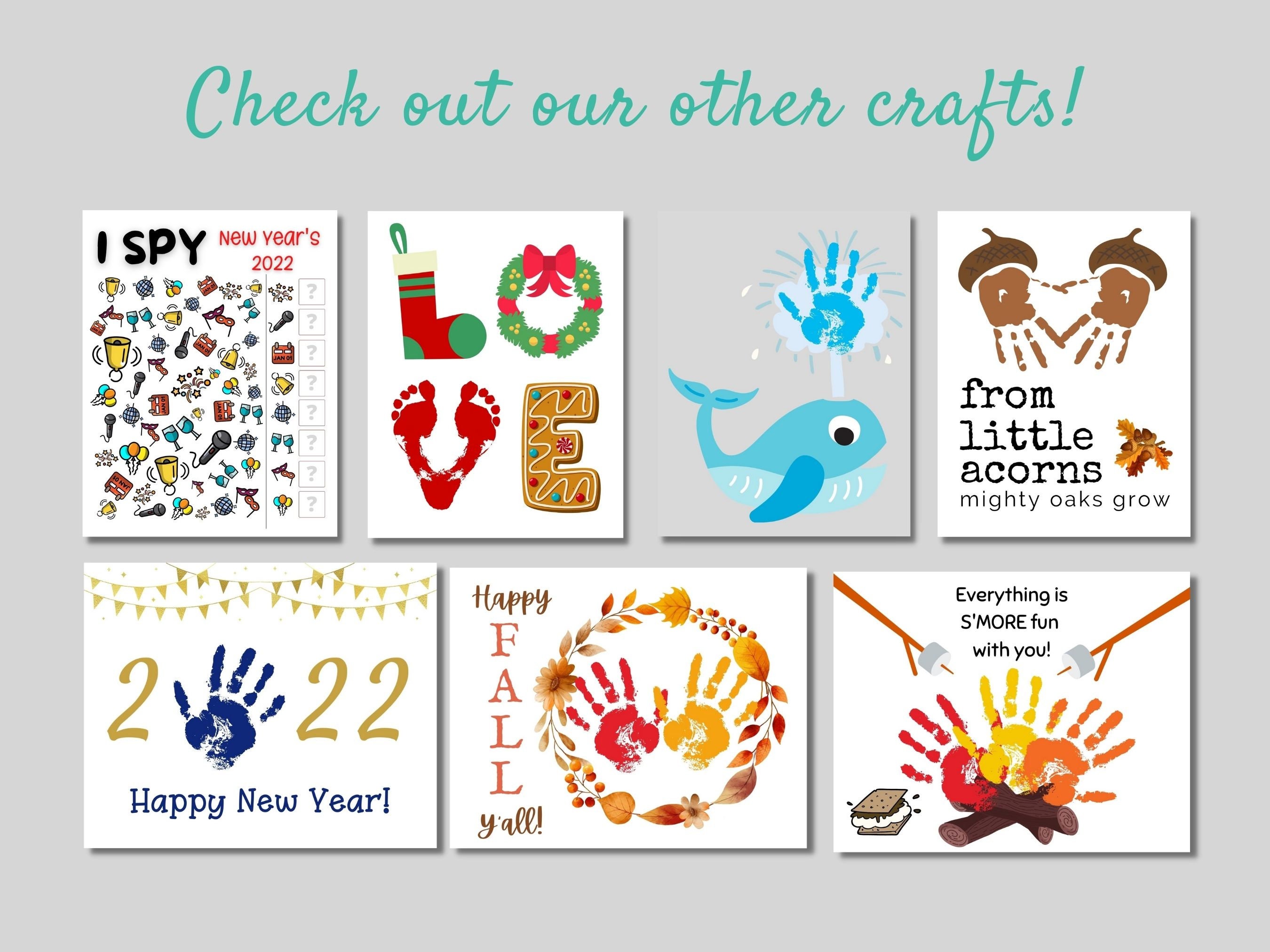 Christmas Handprint Art Bundle of 6 Crafts for Kids DIY - Etsy