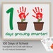 100 Days of School Handprint Art Craft for Kids | 100 Days Growing ...