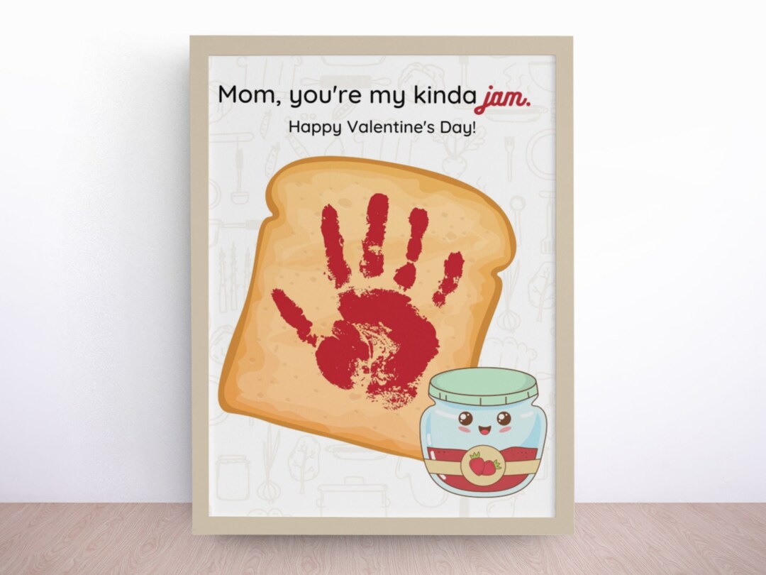 Valentine Jam and Toast Handprint Art Craft | DIY Valentine Crafts for ...