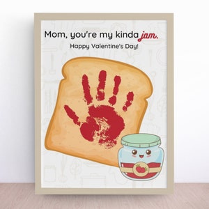 Valentine Jam and Toast Handprint Art Craft | DIY Valentine Crafts for ...