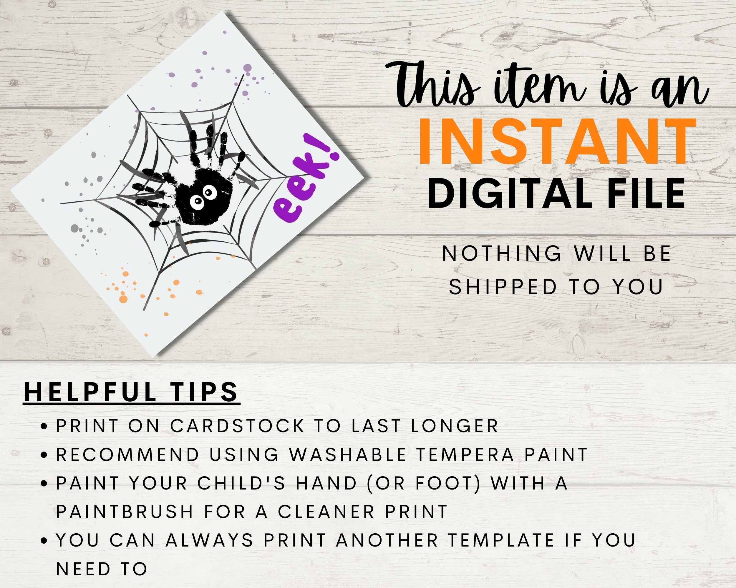 Halloween Spider Handprint Art Cute Spider Printable Craft Toddler ...