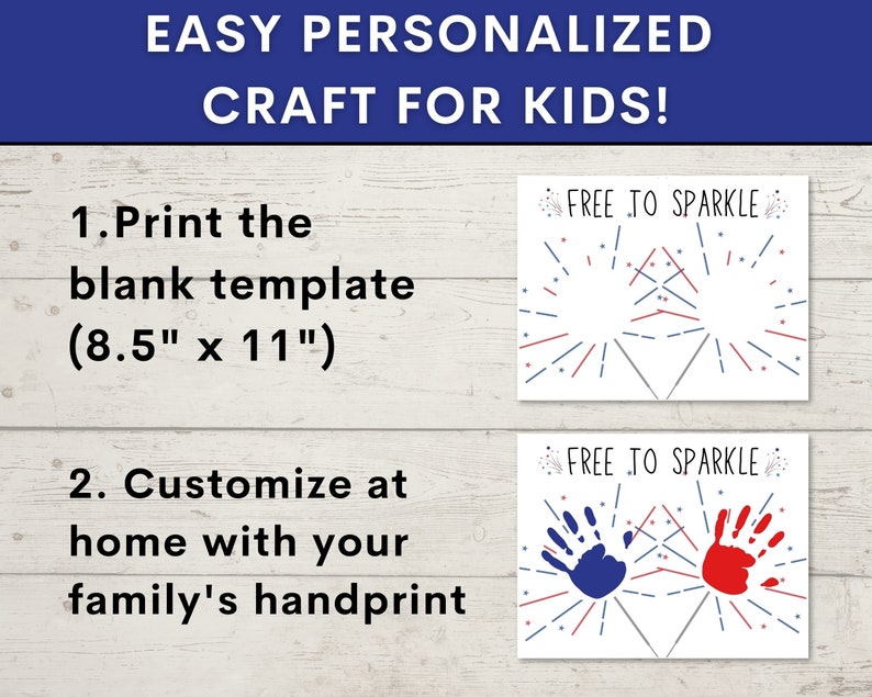 Sparklers 4th of July Handprint Art | Fireworks Sparklers Printable ...