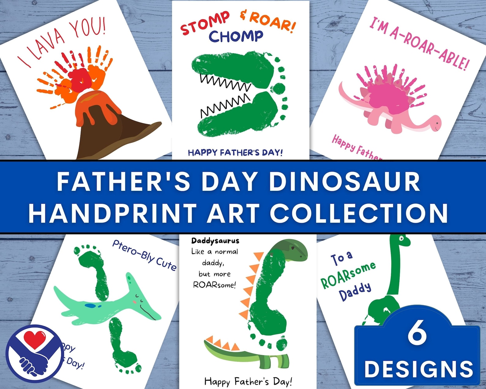 Father's Day Dinosaur Handprint Art | Dinosaur Craft | Footprint Art ...