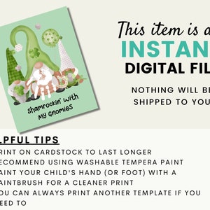 St Patrick's Day Gnome Handprint Art Craft | DIY Gnome Crafts for Kids ...