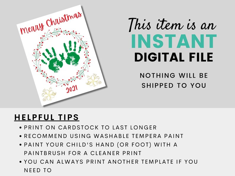 Christmas Handprint Art MEGA Bundle Christmas Crafts for - Etsy