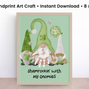 St Patrick's Day Gnome Handprint Art Craft | DIY Gnome Crafts for Kids ...