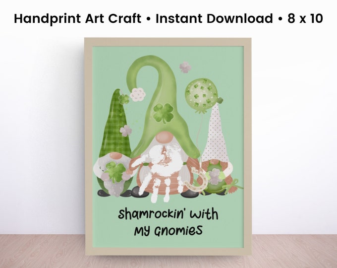 Gnome Handprint Craft for Kids, Valentine's Day Gift for Daddy, Toddler ...