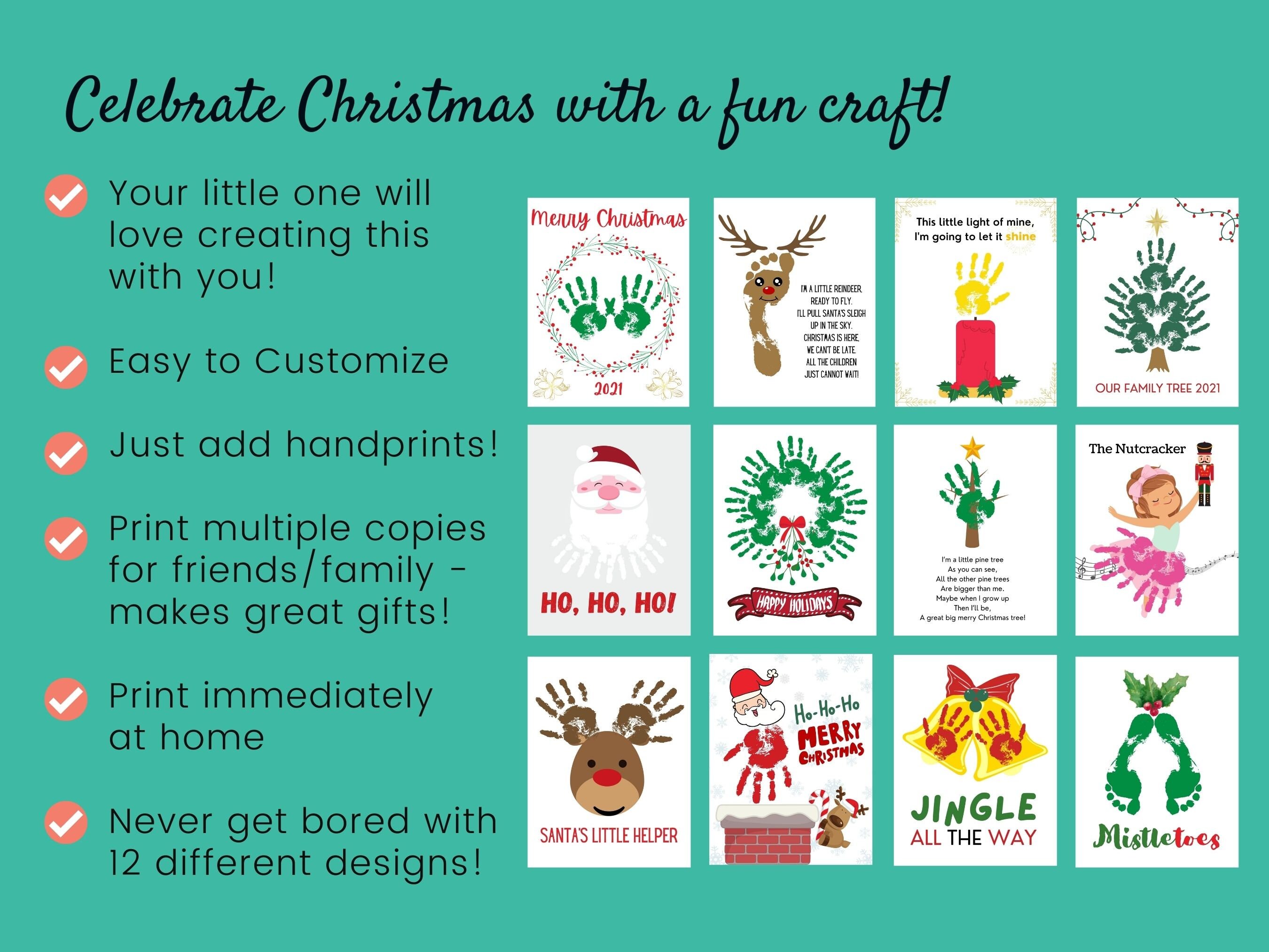 Christmas Handprint Art MEGA Bundle | Christmas Crafts for Kids | DIY ...