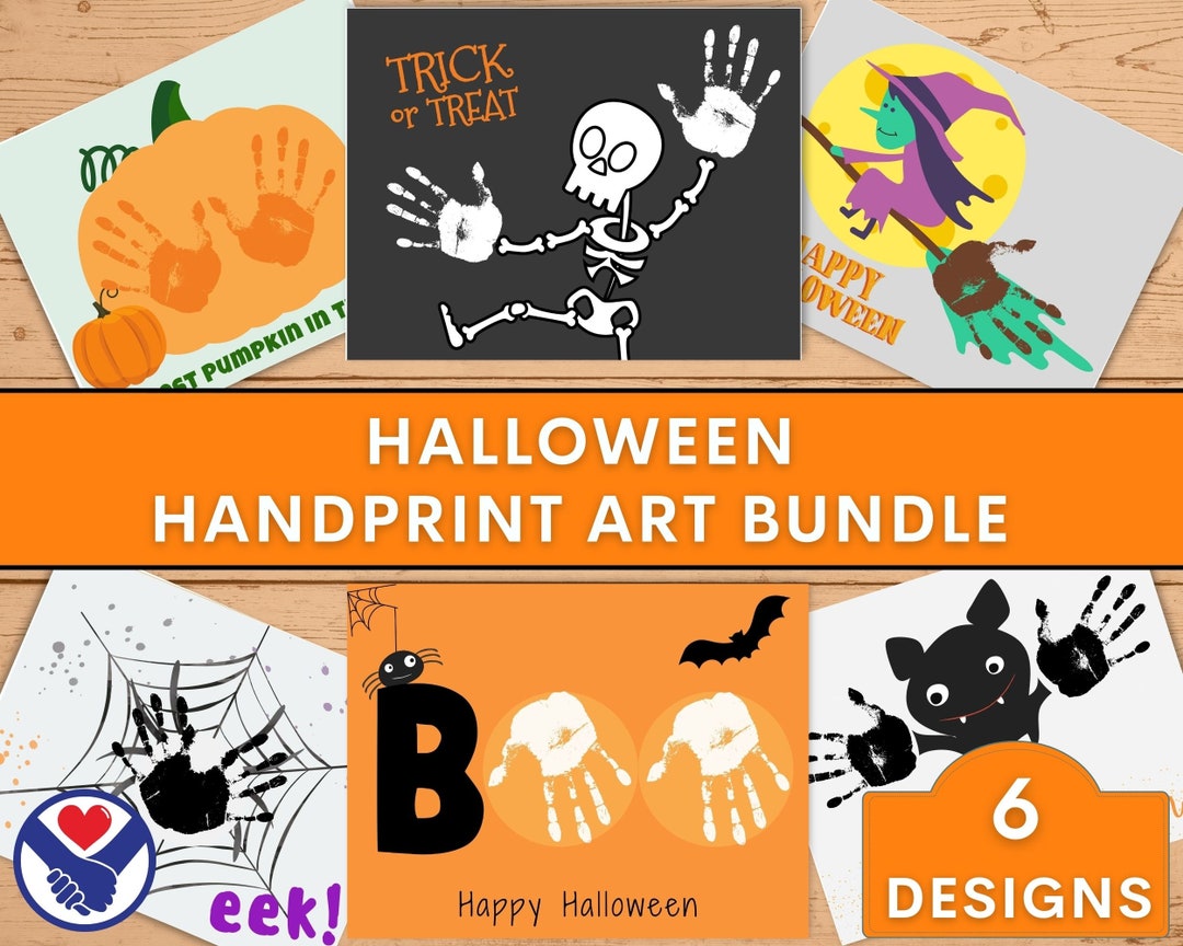 Halloween Handprint Art Bundle | Handprint DIY Craft | Crafts for Kids ...