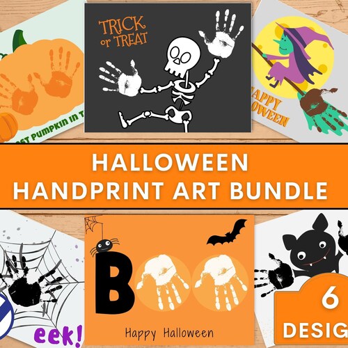 Halloween Handprint Art Bundle Handprint DIY Craft Crafts - Etsy