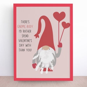 Valentine Gnome Handprint Art Craft | DIY Valentine Crafts for Kids ...