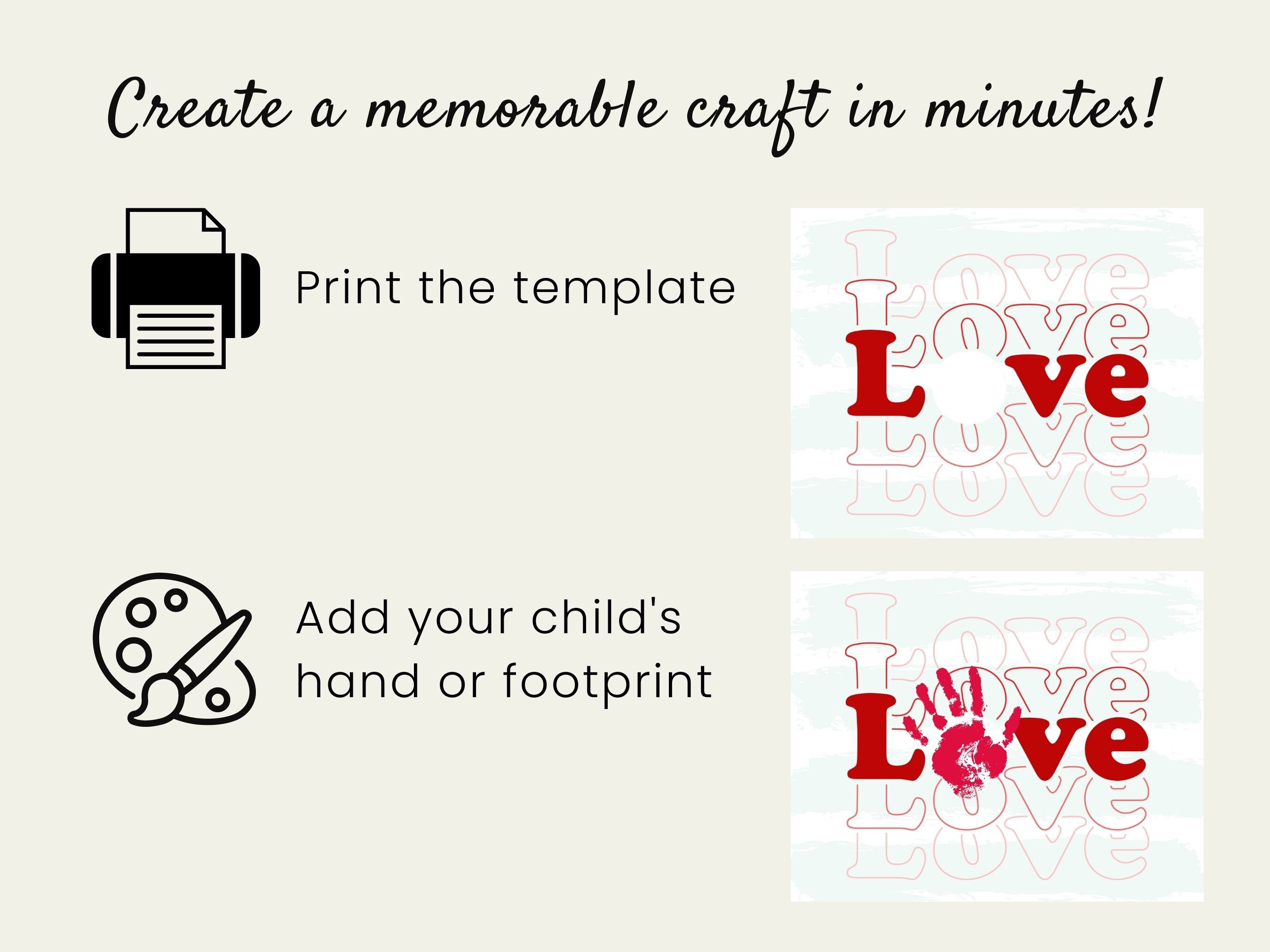 Valentine Love Handprint Art Craft DIY Valentine Crafts for Kids ...