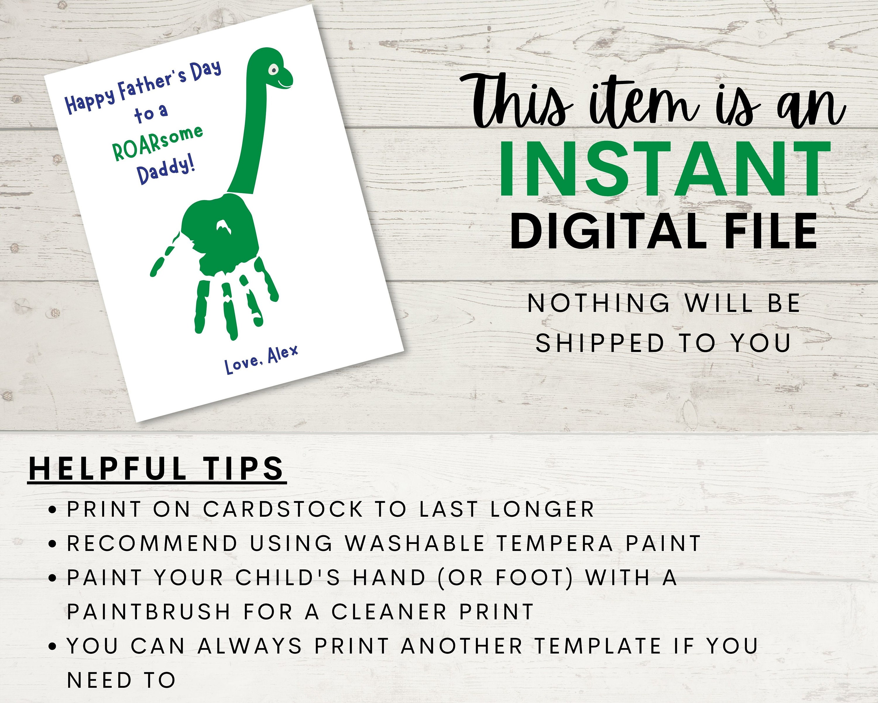 EDITABLE Roarsome Dinosaur Printable Handprint Art DIY - Etsy