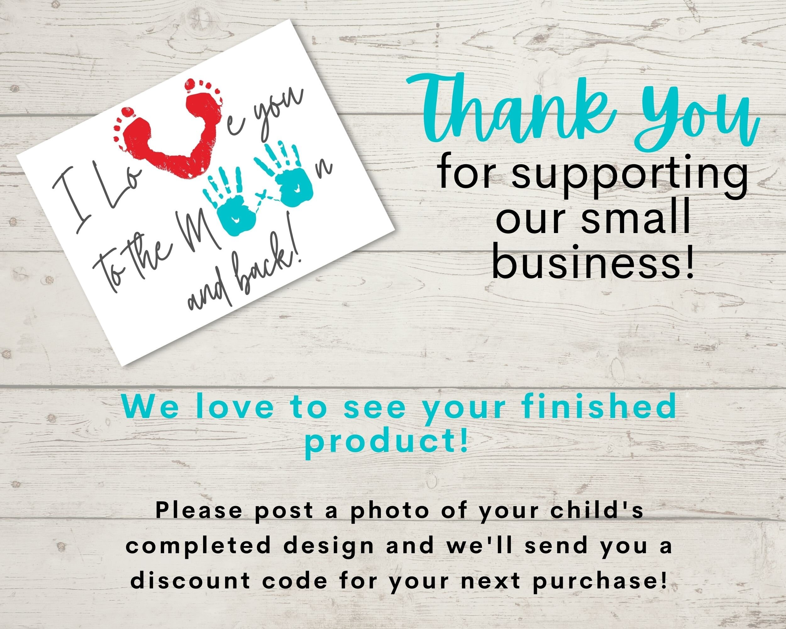 Mothers Day Handprint Art I Love You to the Moon and Back - Etsy