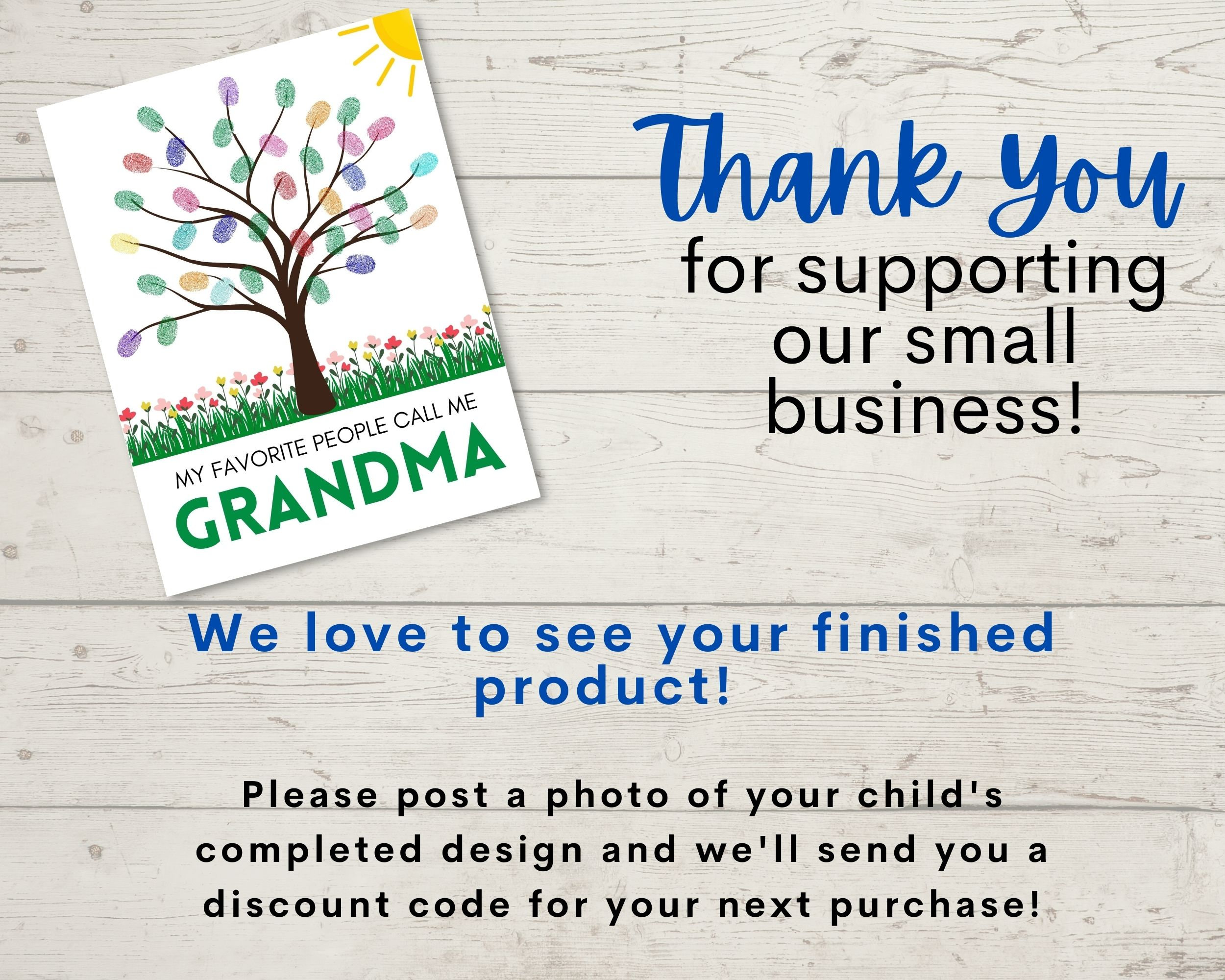 DIY Fingerprint Tree Grandparents Day Gift for Grandma From - Etsy