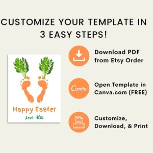 EDITABLE Easter Carrot Printable Handprint Art | DIY Easter Craft ...